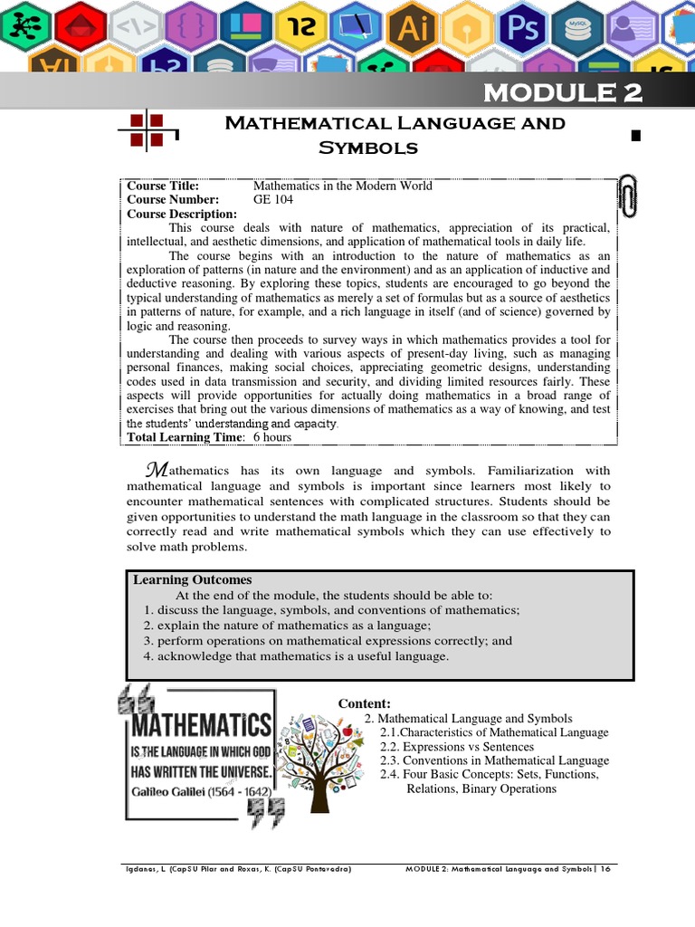 Ge 104 Module 2 | Download Free PDF | Set (Mathematics) | Function ...
