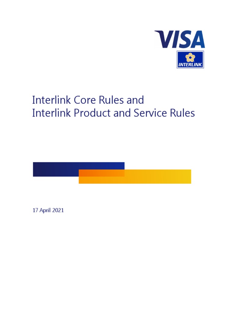 Interlink Operating Regulations | PDF | Emv | Credit Card