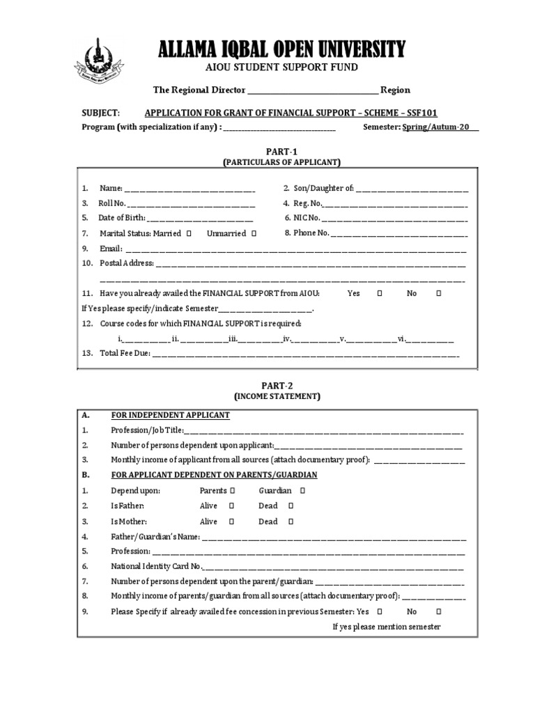 Application Form SSF-101 PDF | PDF | Government