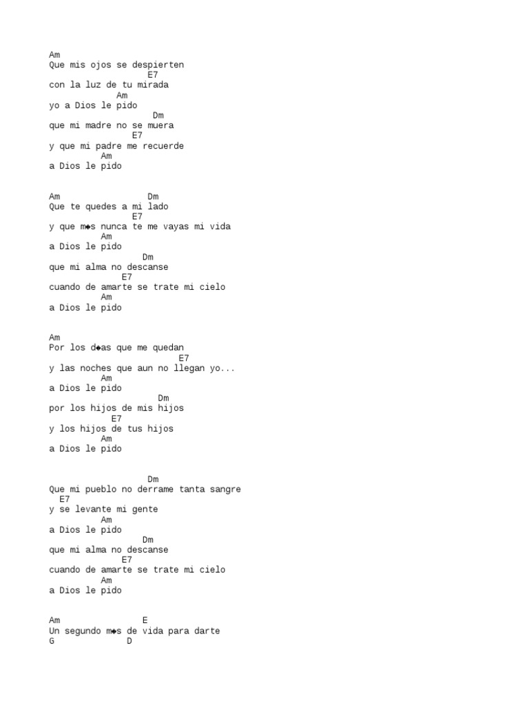 A Dios Le Pido | PDF