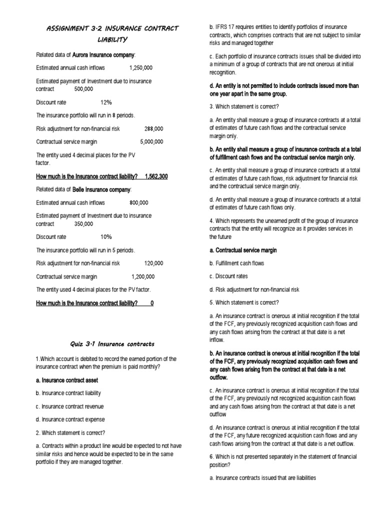 Module 3 Assessments | PDF | Insurance | Discounting Module 3 Assessments | PDF | Insurance | Discounting