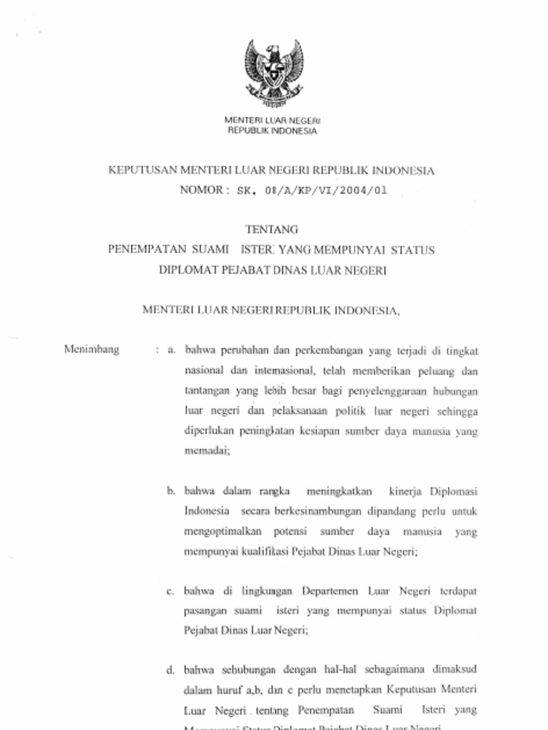 Kepmen No. 08 A KP VI 2004 01 | PDF