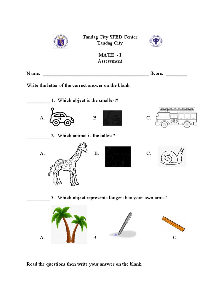 Kanan Kaliwa Worksheet for SPED Students | PDF | Language Arts ...
