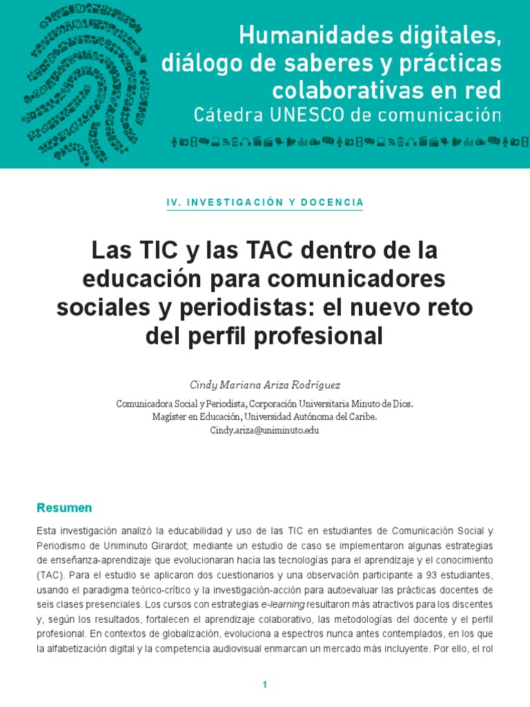 Tic y Tac Unesco | PDF | Tecnología de información y comunicaciones | Aprendizaje