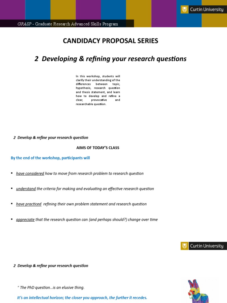 CP Series 2 Developing Refining Your Research Questions | PDF | Theory ...