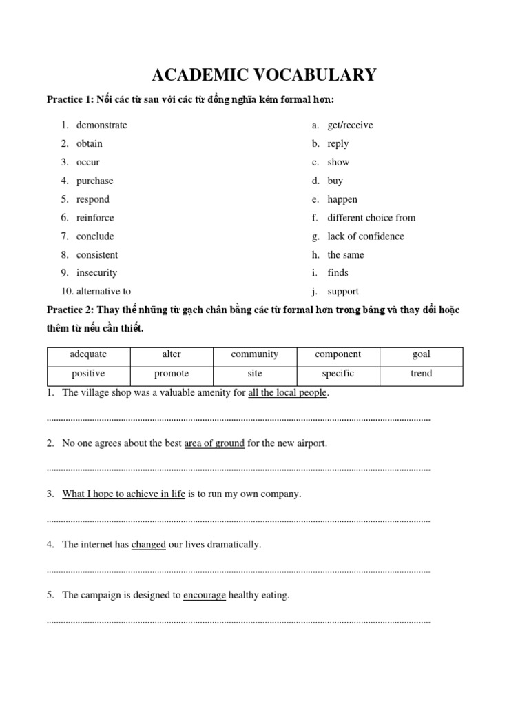 ACADEMIC VOCABULARY | PDF | Economies