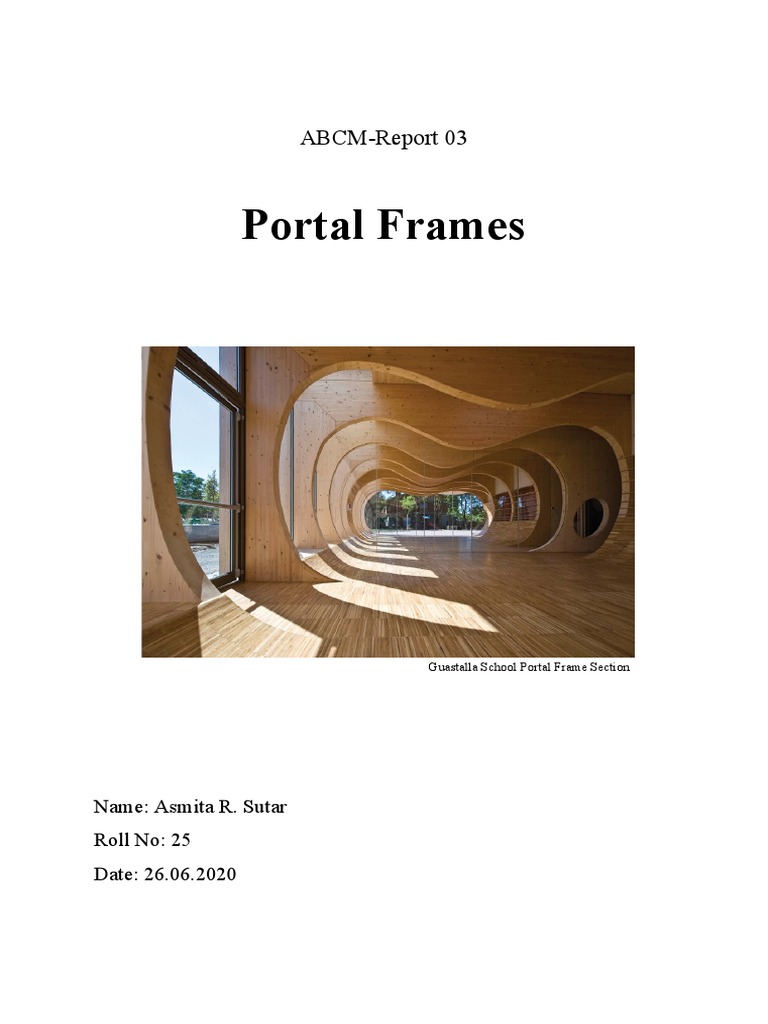 Portal Frame Structures Guide | PDF | Framing (Construction) | Bending