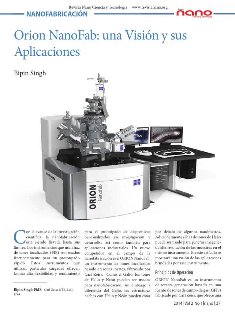 Orion Nanofab: Una Visión Y Sus Aplicaciones | PDF | Nanotecnología ...