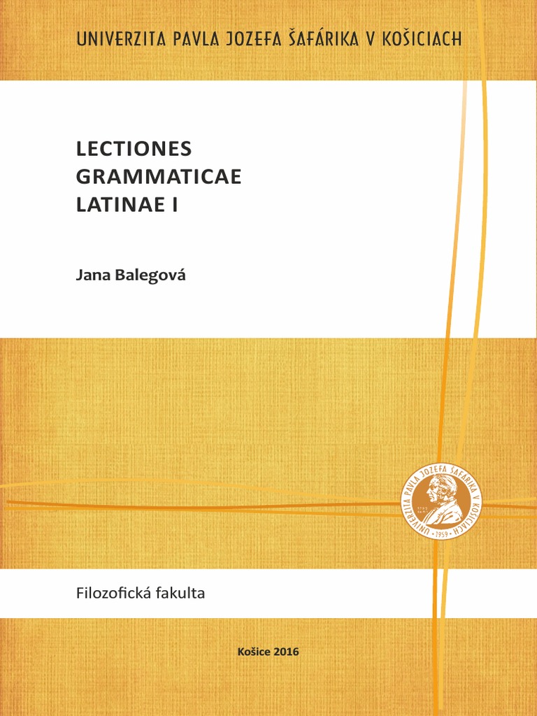 Lectiones Gramaticae Latinae 1 | PDF