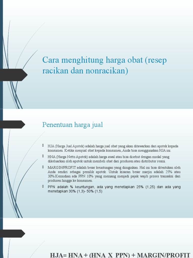 Menghitung Harga Obat | PDF | Kesehatan Holistik