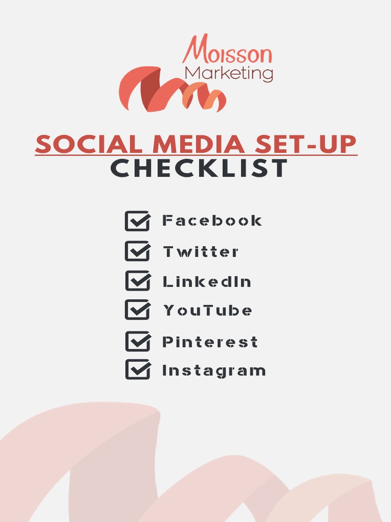 Social Media Set-Up Checklist | PDF | Facebook | Popular Culture ...
