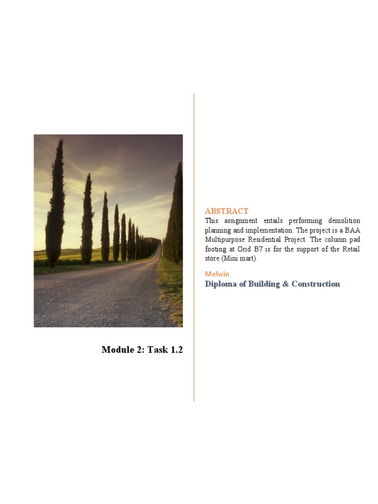 Module 2-Task 1.2 | PDF | Demolition | Occupational Safety And Health