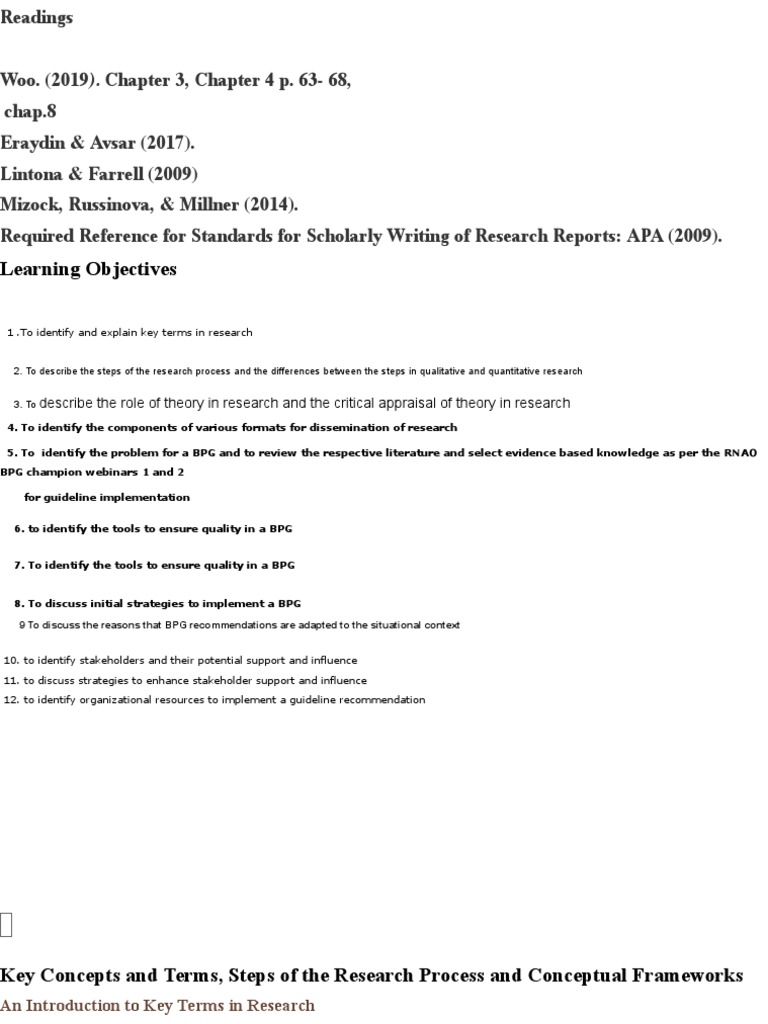 Research Process and Theory in Nursing | PDF | Evidence Based Medicine ...