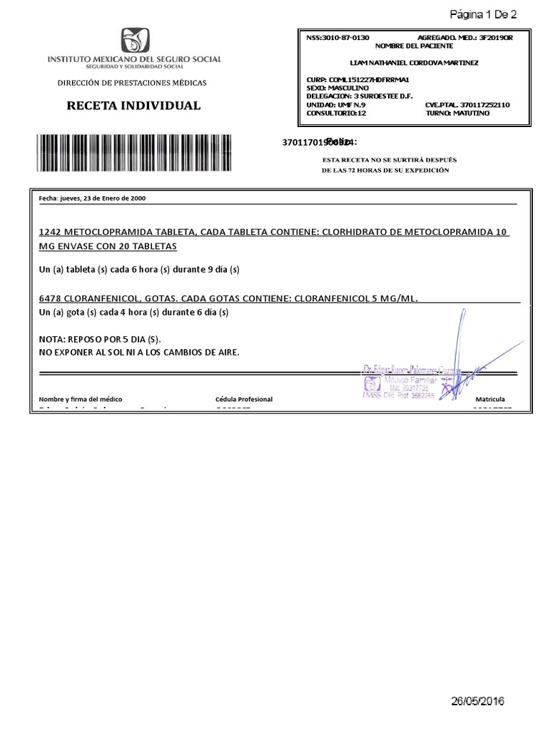 Receta Imss | PDF