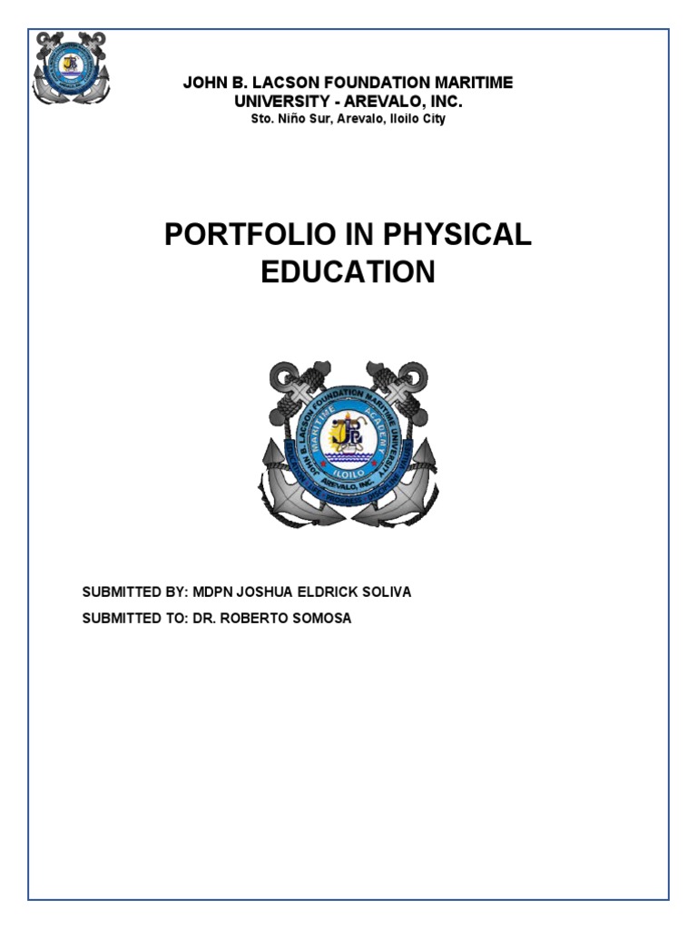 Portfolio in Physical Education (Joshua Soliva) Enif | PDF | Value ...