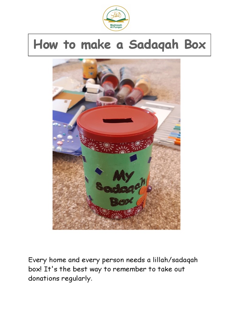 How To Make A Sadaqah Box | PDF | Lifestyle