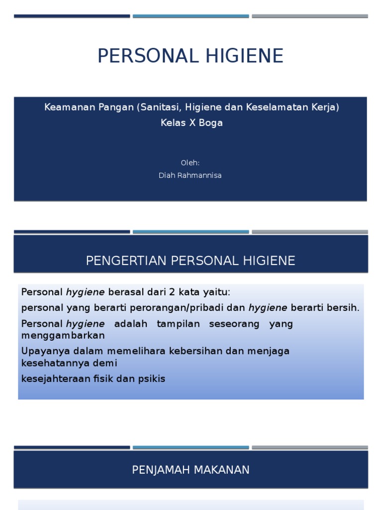 Materi Ppt Personal Higiene Pdf