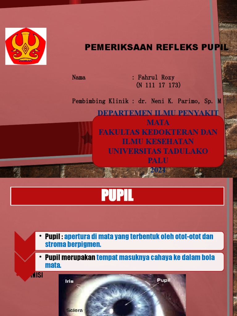 Pemeriksaan Refleks Pupil dan Cahaya | PDF | Pengembangan Diri ...