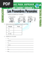 Ejercicios Pronombres Personales | PDF