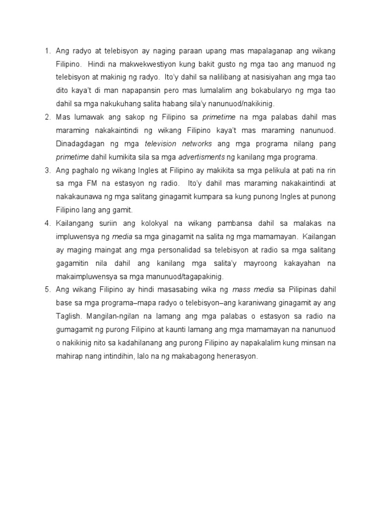 Radyo at Telebisyon | PDF