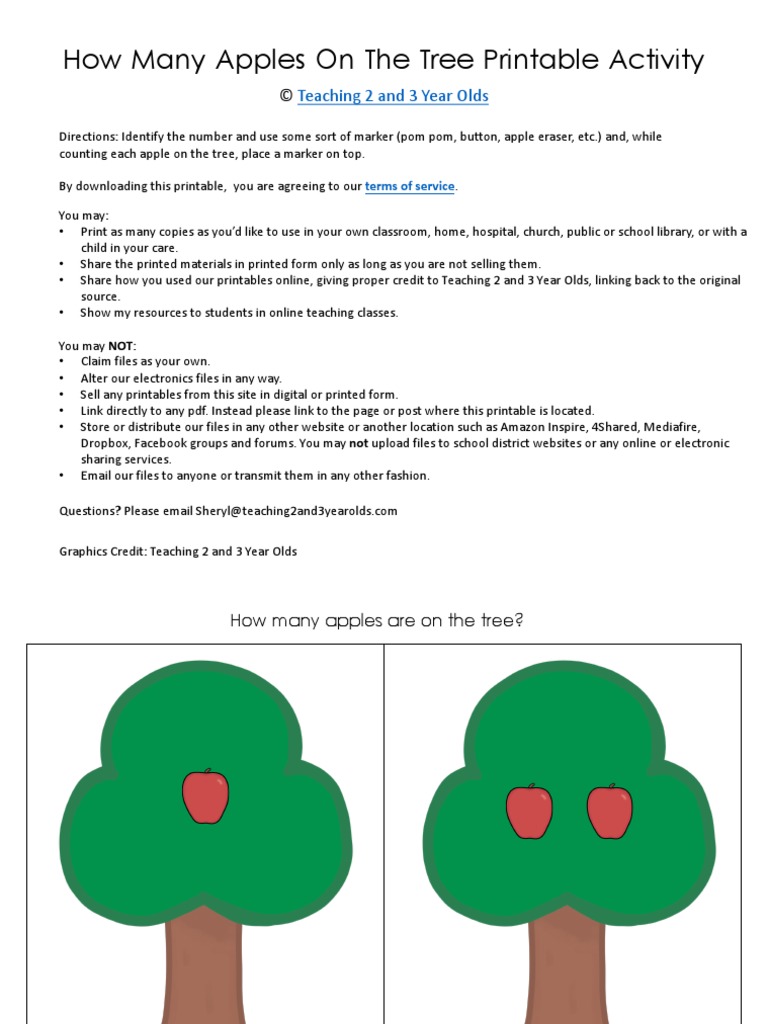 Apple Tree Counting Printable | PDF