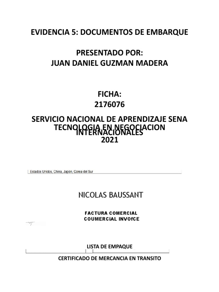 Documentos de Embarque 1 | PDF