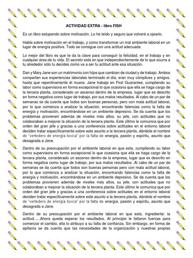 Ensayo Libro Fish | PDF