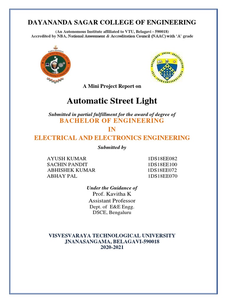 6th Sem Engineering PROJECT REPORT | PDF | P–N Junction | Bipolar ...