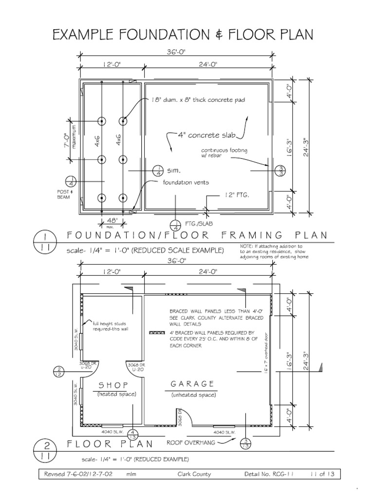 Example Foundation & Floor Plan | Download Free PDF | Architecture ...