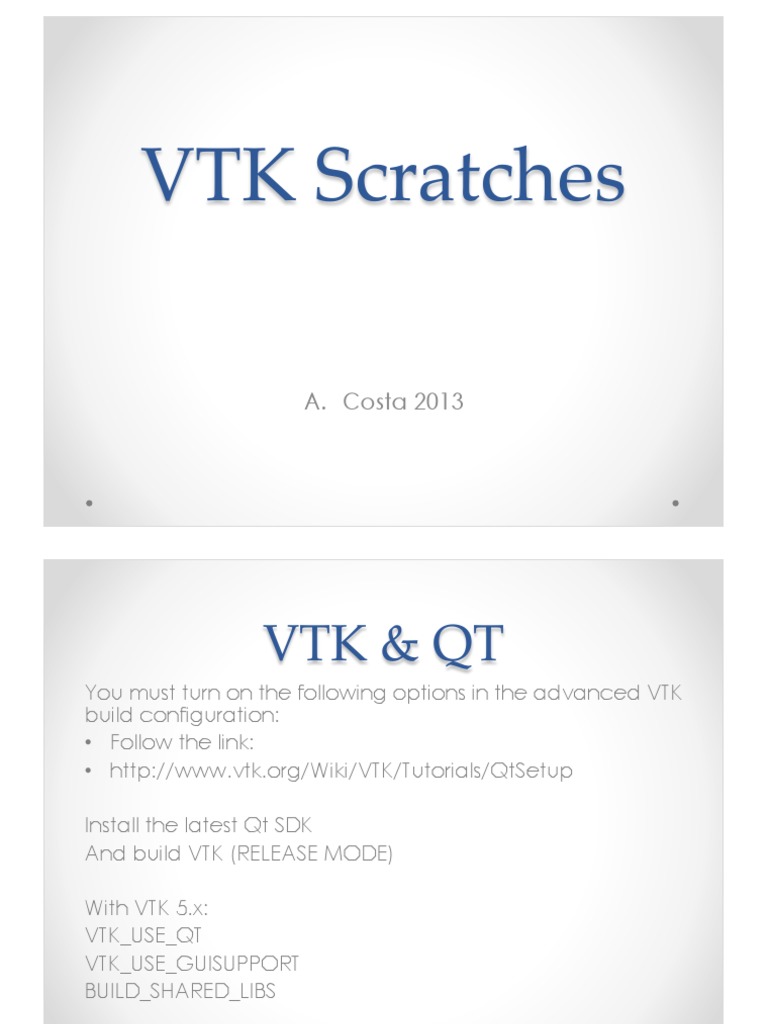 VTK Scratches | PDF | Class (Computer Programming) | Library (Computing) VTK Scratches | PDF | Class (Computer Programming) | Library (Computing)