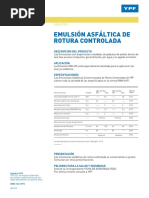 Ficha Tecnica Emulsion Asfaltica de Rotura Lenta CSS-1H | PDF