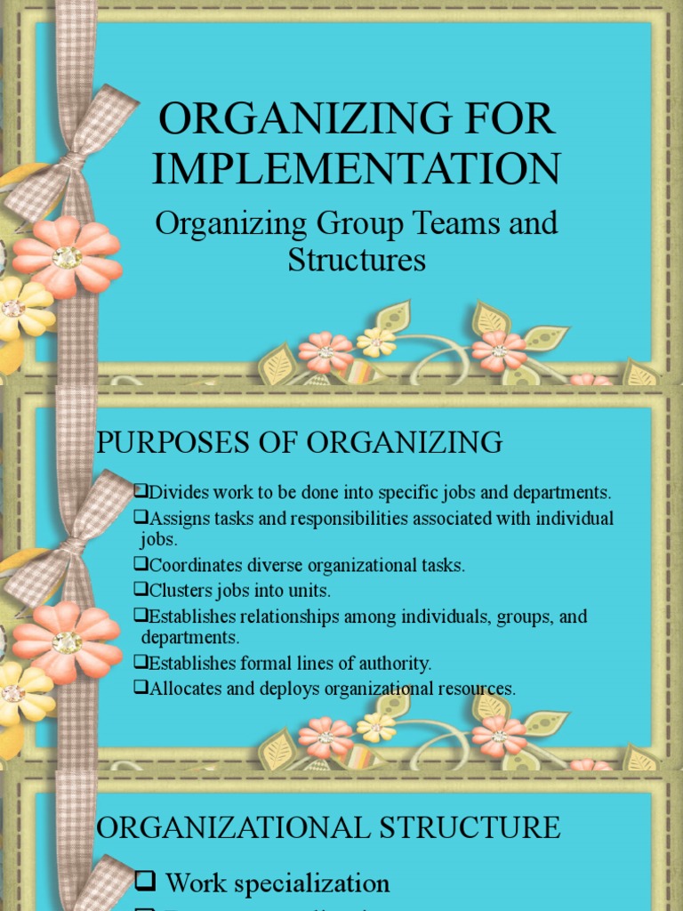 Organizing Group Teams for Success | PDF | Organizational Structure ...