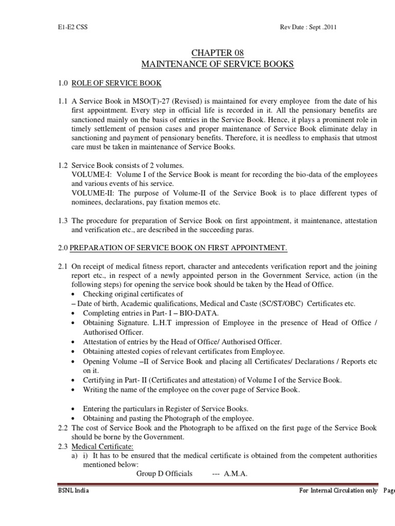 Chapter 08 Revised Maintenance - of - Service - Books | PDF | Salary ...