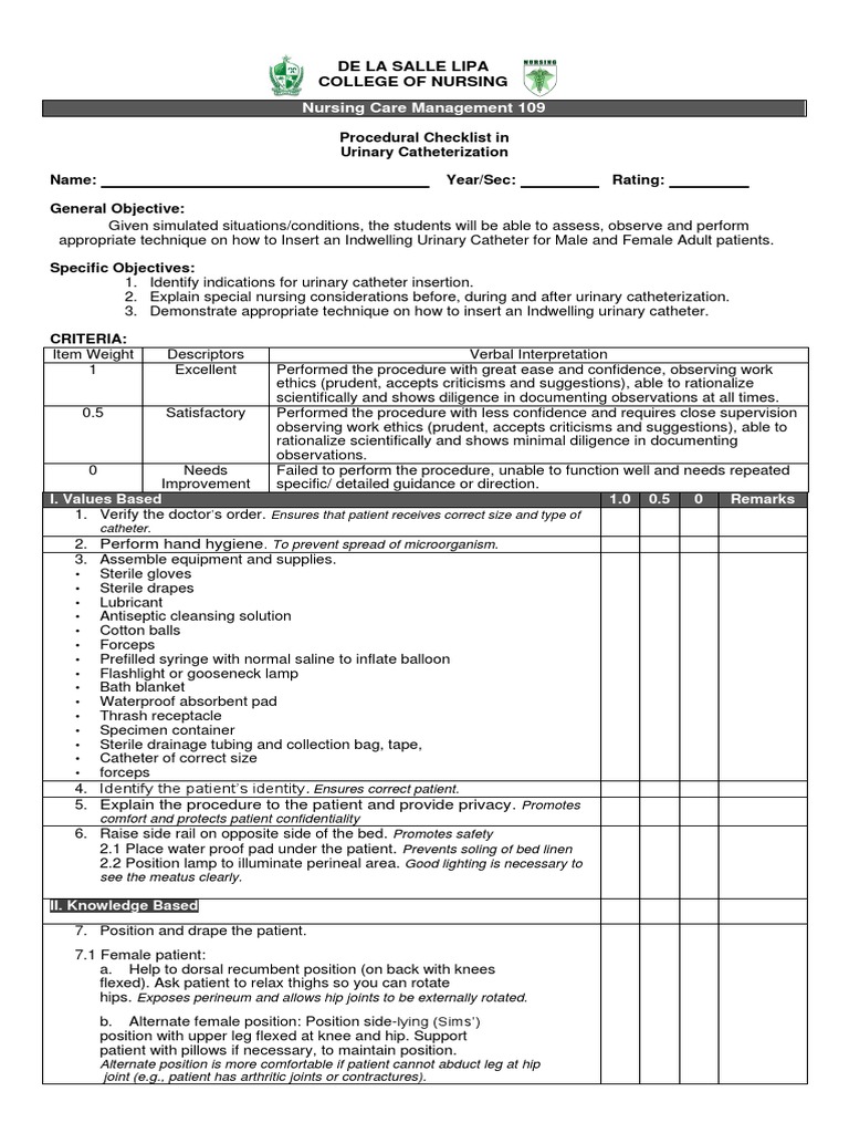 Nursing Care Management 109: de La Salle Lipa College of Nursing | PDF ...