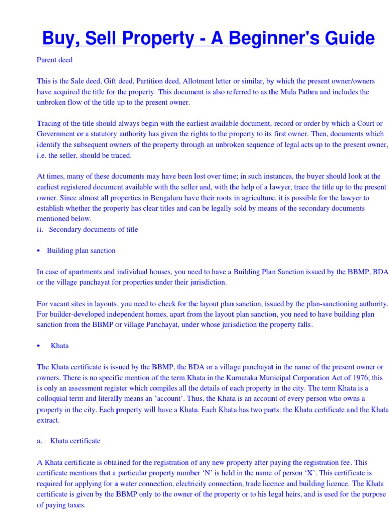 Contd. Property Documents - Part 2 | PDF | Deed | Property