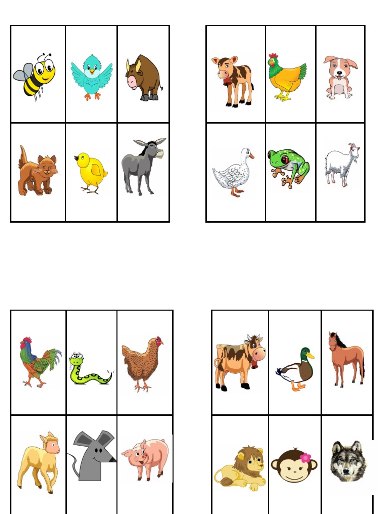 Lotería de Sonidos-Animales | PDF