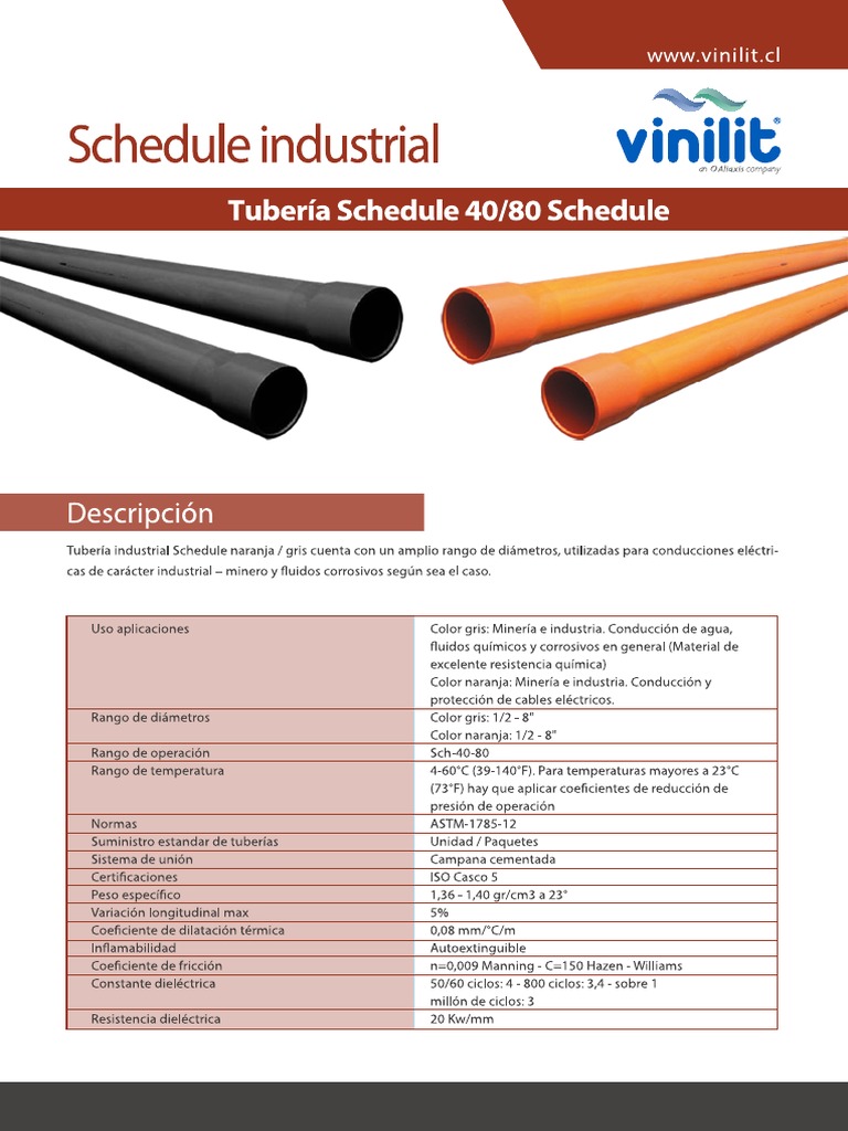 Conduit Vinilit SCH40-80 | PDF