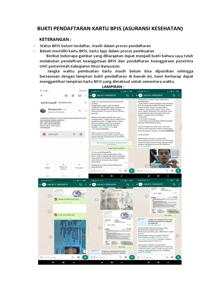 Bukti Pendaftaran Kartu Bpjs | PDF