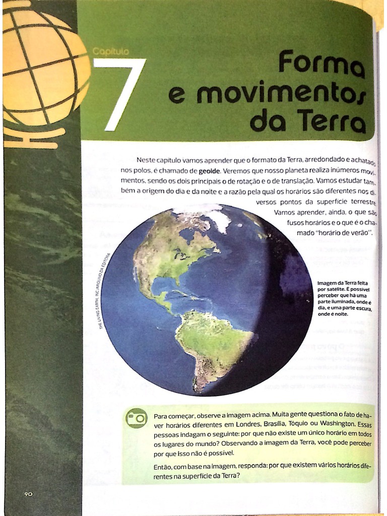 Forma e Movimentos Da Terra Telaris 6 Ano | PDF