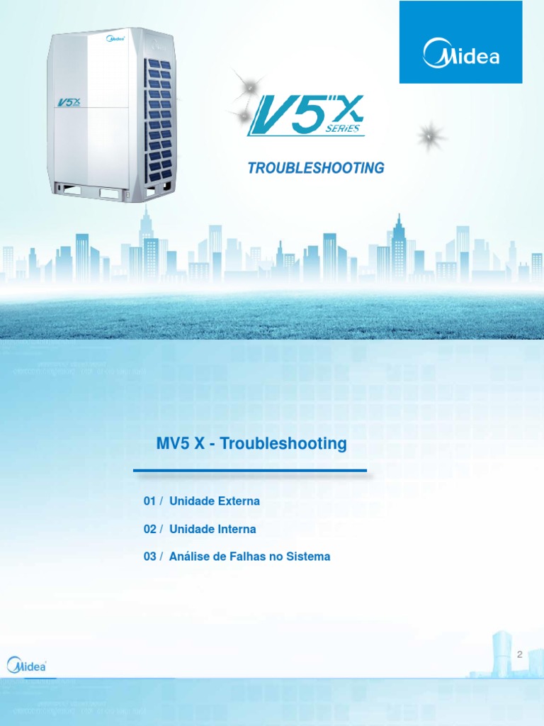 Manual de Erros VRF Midea V5X | PDF | Válvula | Rede elétrica