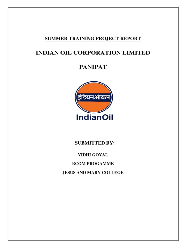 Iocl Project Report - Vidhigoyal | PDF | Oil Refinery | Fuels