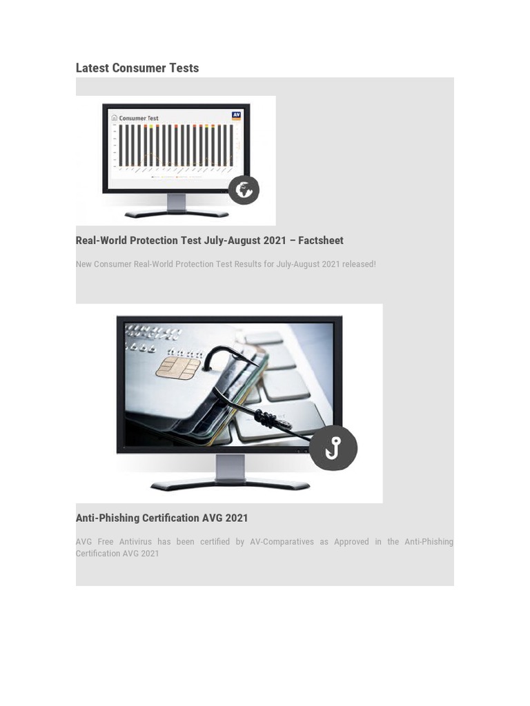 AVG Anti-Phishing Certification 2021 | PDF | Computers | Technology ...