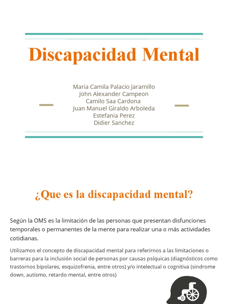 Discapacidad Mental | PDF | Discapacidad intelectual | Espectro autista Discapacidad Mental | PDF | Discapacidad intelectual | Espectro autista