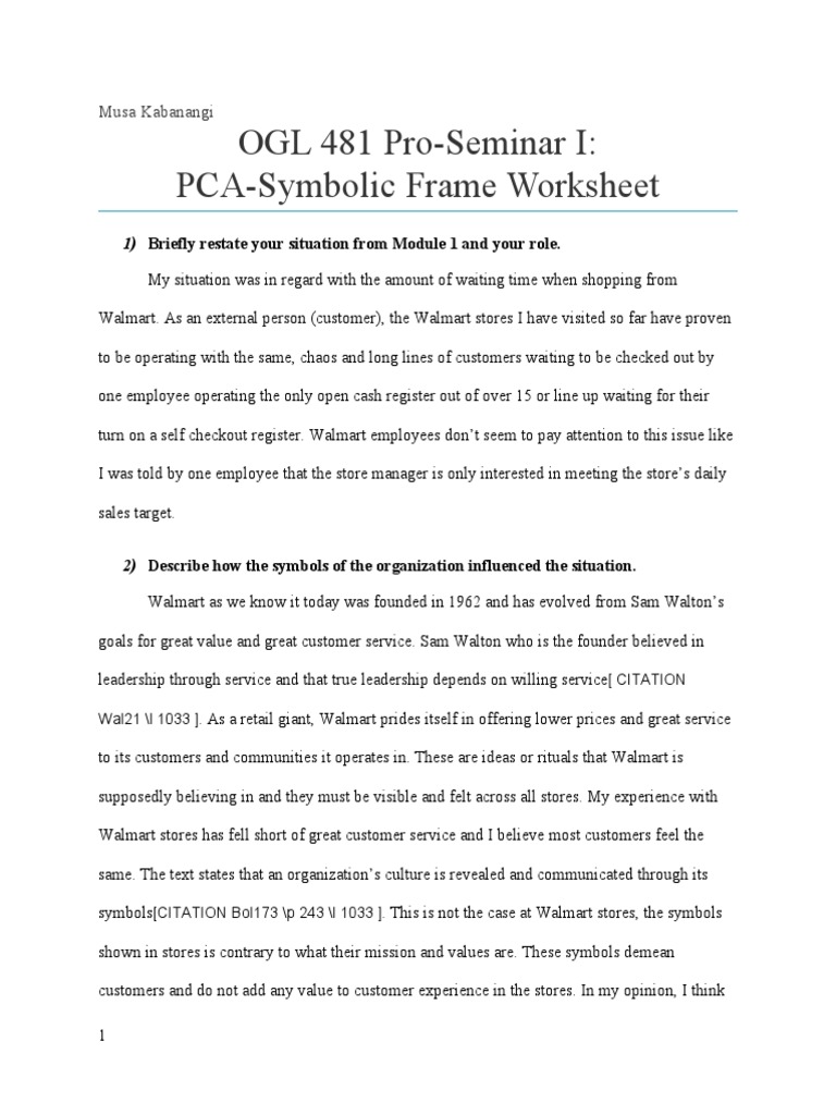 Pca Symbolic Frame | PDF | Walmart | Point Of Sale