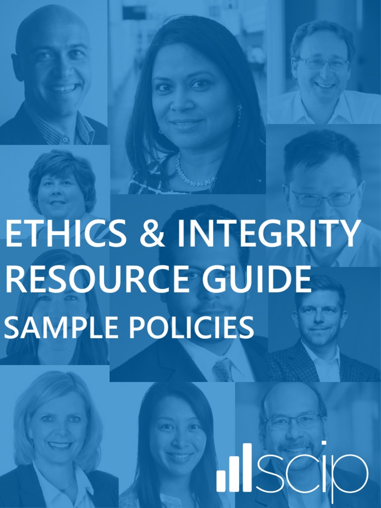 Ethics & Integrity Resource Guide: Sample Policies | PDF ...