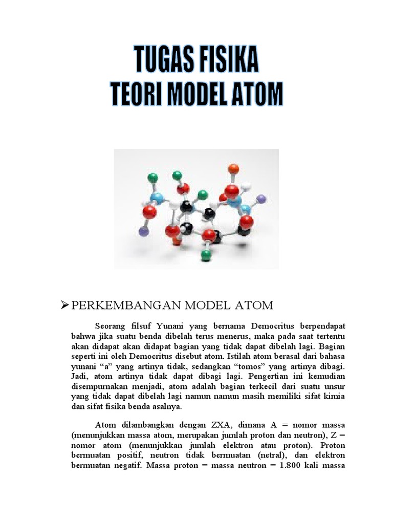 Teori Model Atom | PDF