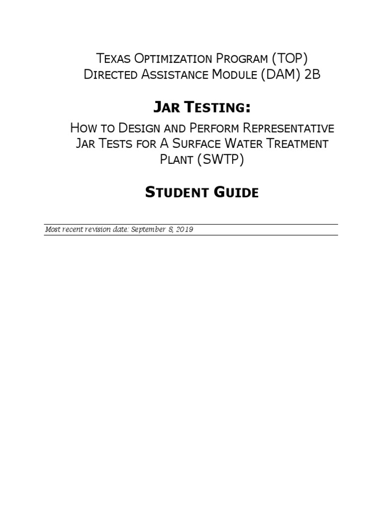 Jar Testing - How To Design and Perform Representative Jar Tests For A ...