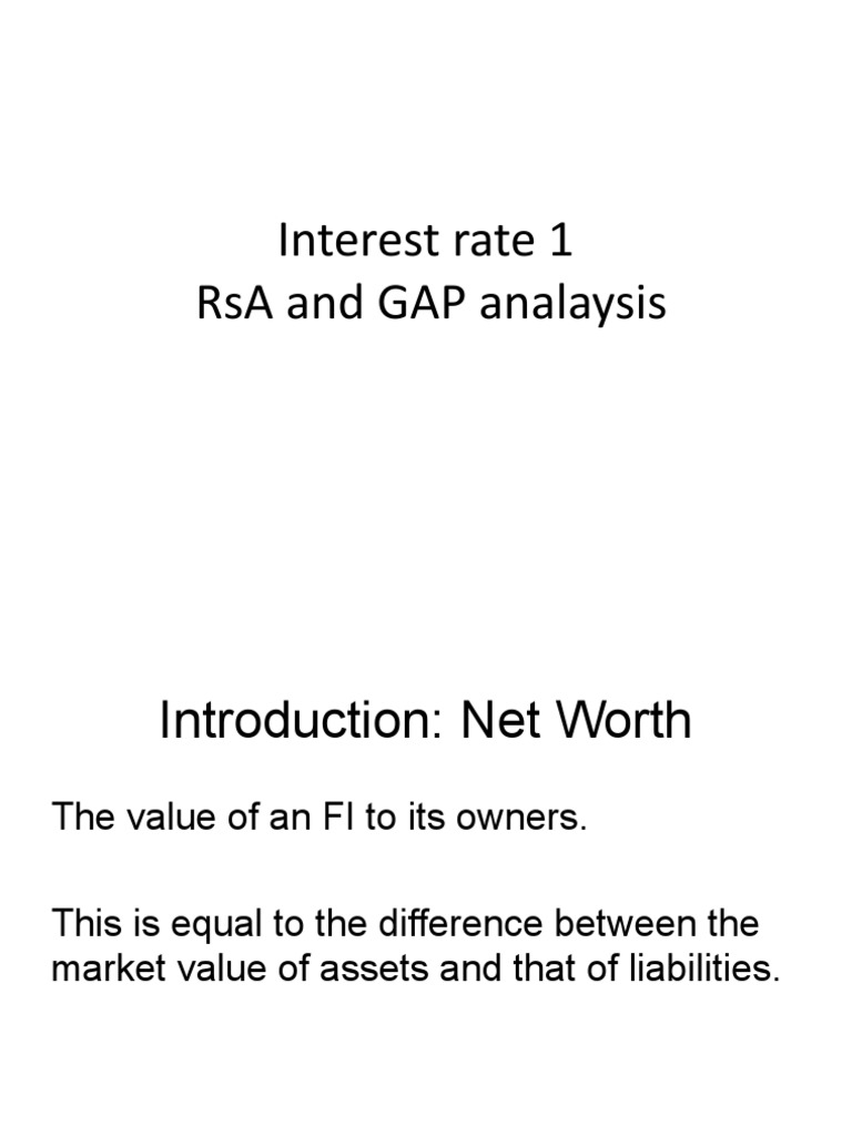 Interest Rate 1 Rsa and Gap Analaysis | PDF | Interest Rates | Interest