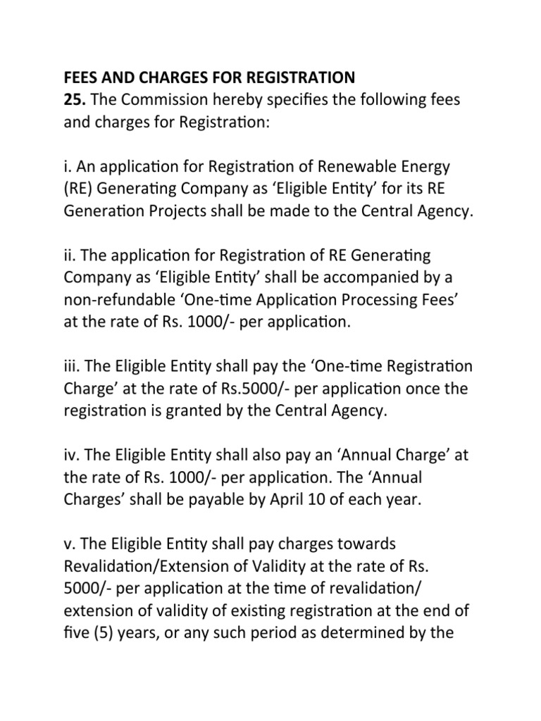 Rec Fee and Charges | PDF | Government | Payments