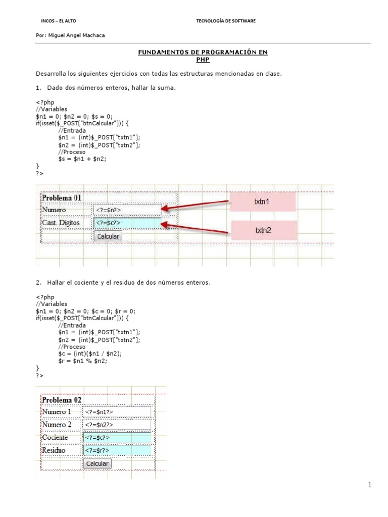 Practica PHP 1 | PDF
